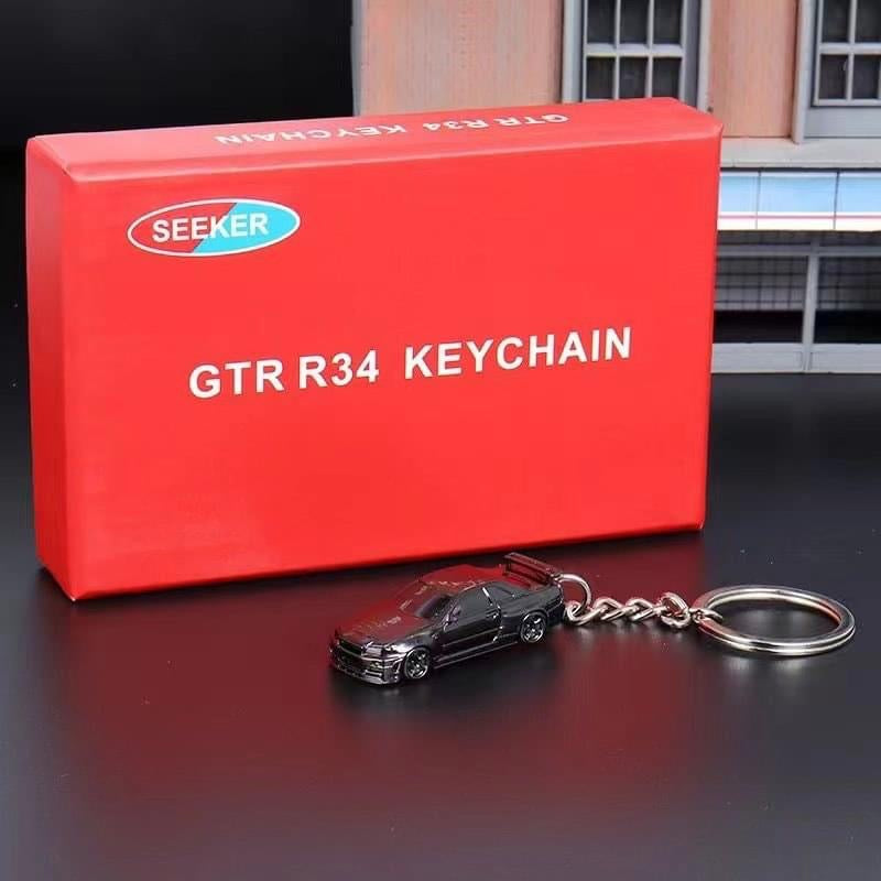 Seeker Nissan Skyline R34 GTR Keyring Black Chrome – Bran’s Diecast