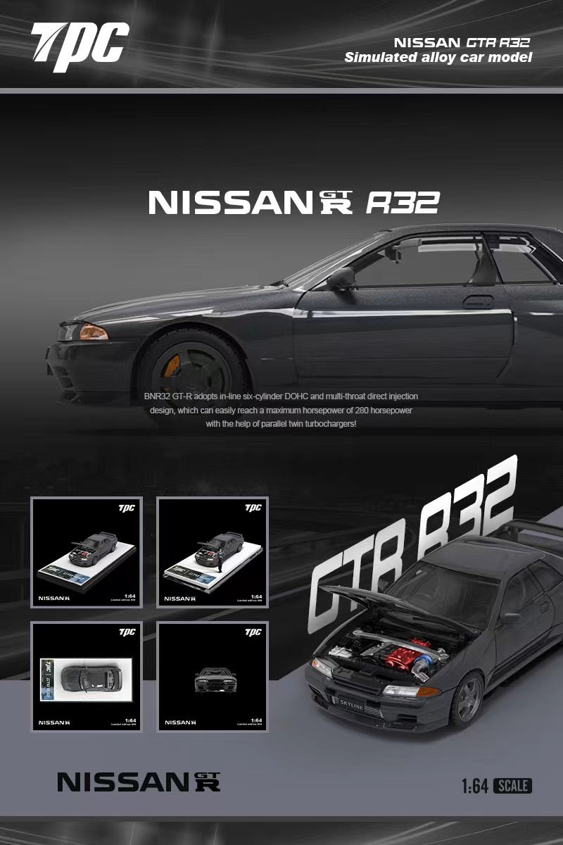 TPC Nissan Skyline R32 GTR Gun Metal Grey – Bran’s Diecast