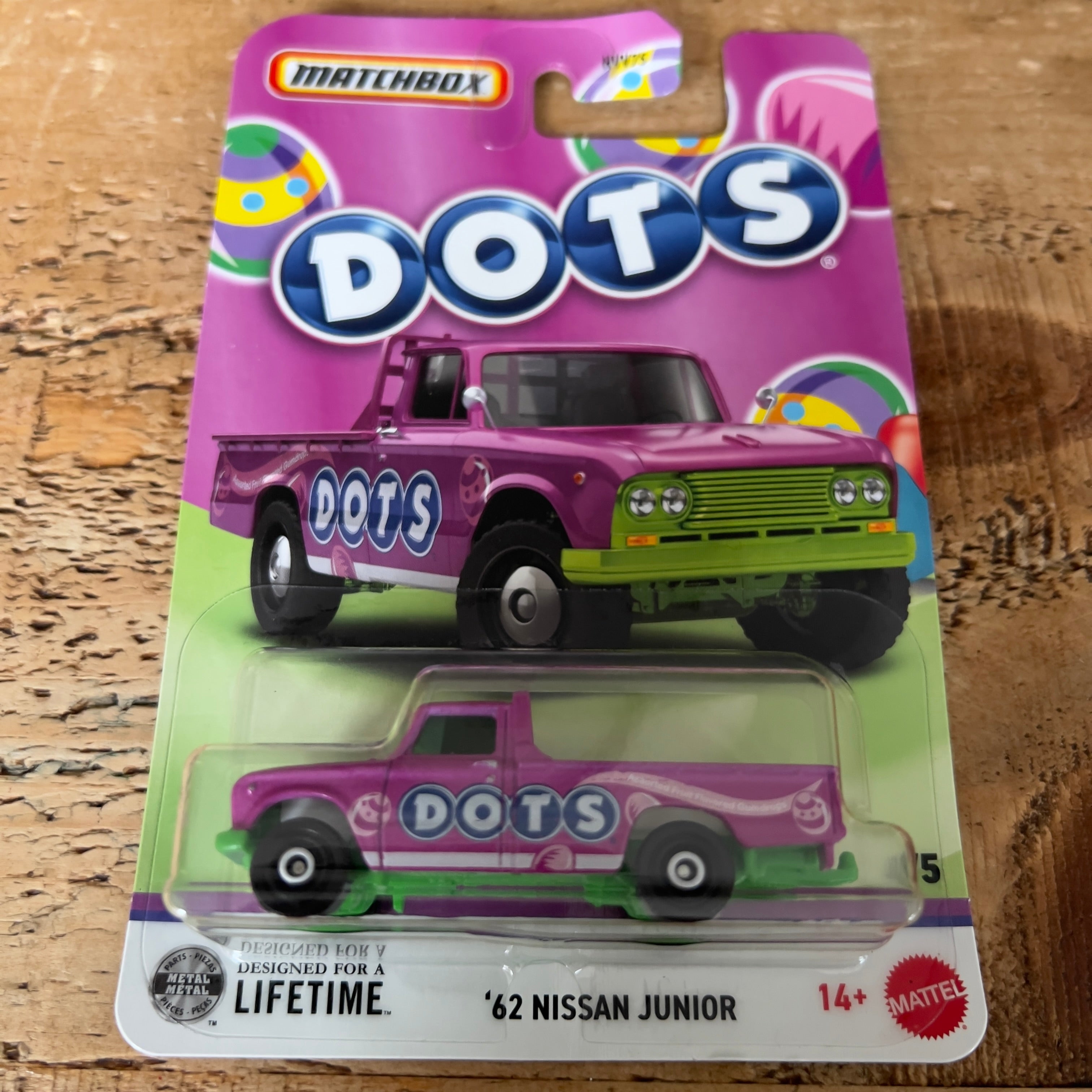 Matchbox US Exclusive Candy Series Dots ‘62 Nissan Junior – Bran’s Diecast